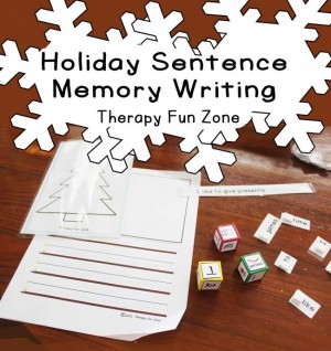 Holiday Sentence Memory Writing - Therapy Fun Zone