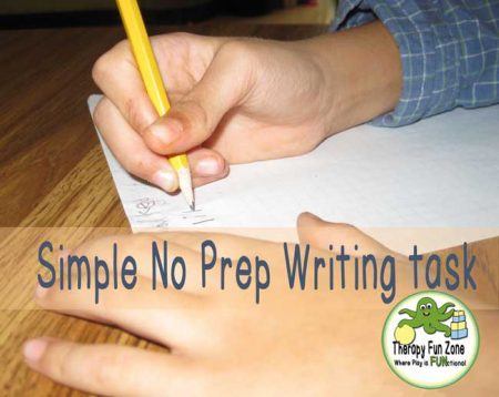 no prep fun writing task - Therapy Fun Zone