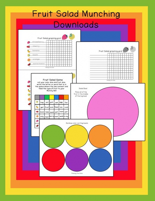 Fruit Munching Fine Motor Activies - Therapy Fun Zone