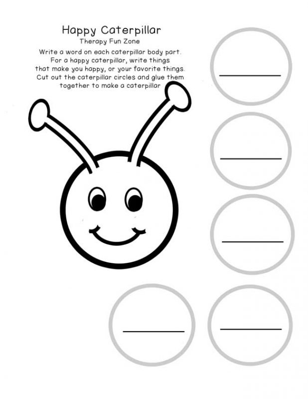 Happy Caterpillar craftivity – Therapy Fun Zone Community